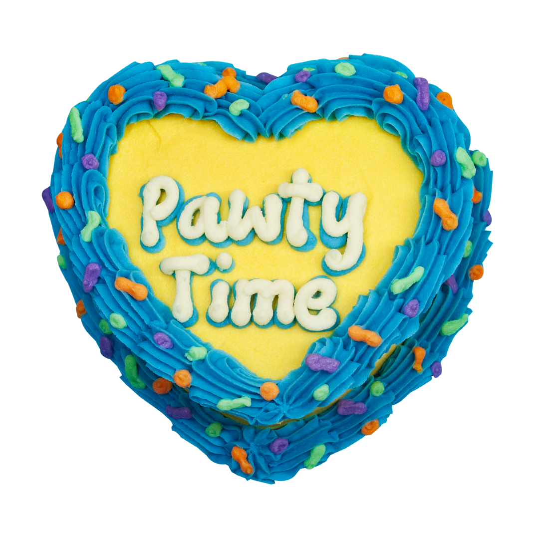 Chubby Paws 4inch Pawty Time Heart - Blue & Yellow – Make and Bake for Pets