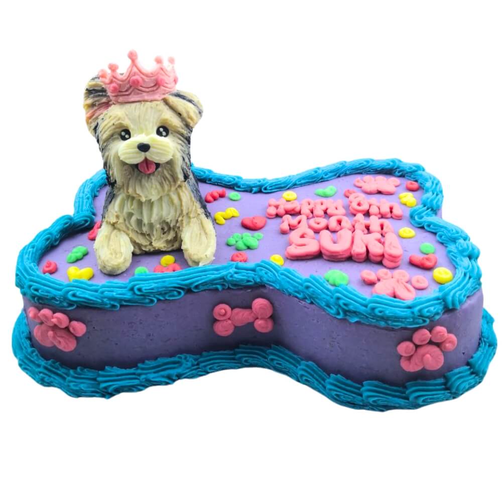 Bone Cake for Dogs - 7x10inch with 3D Topper – Make and Bake for Pets