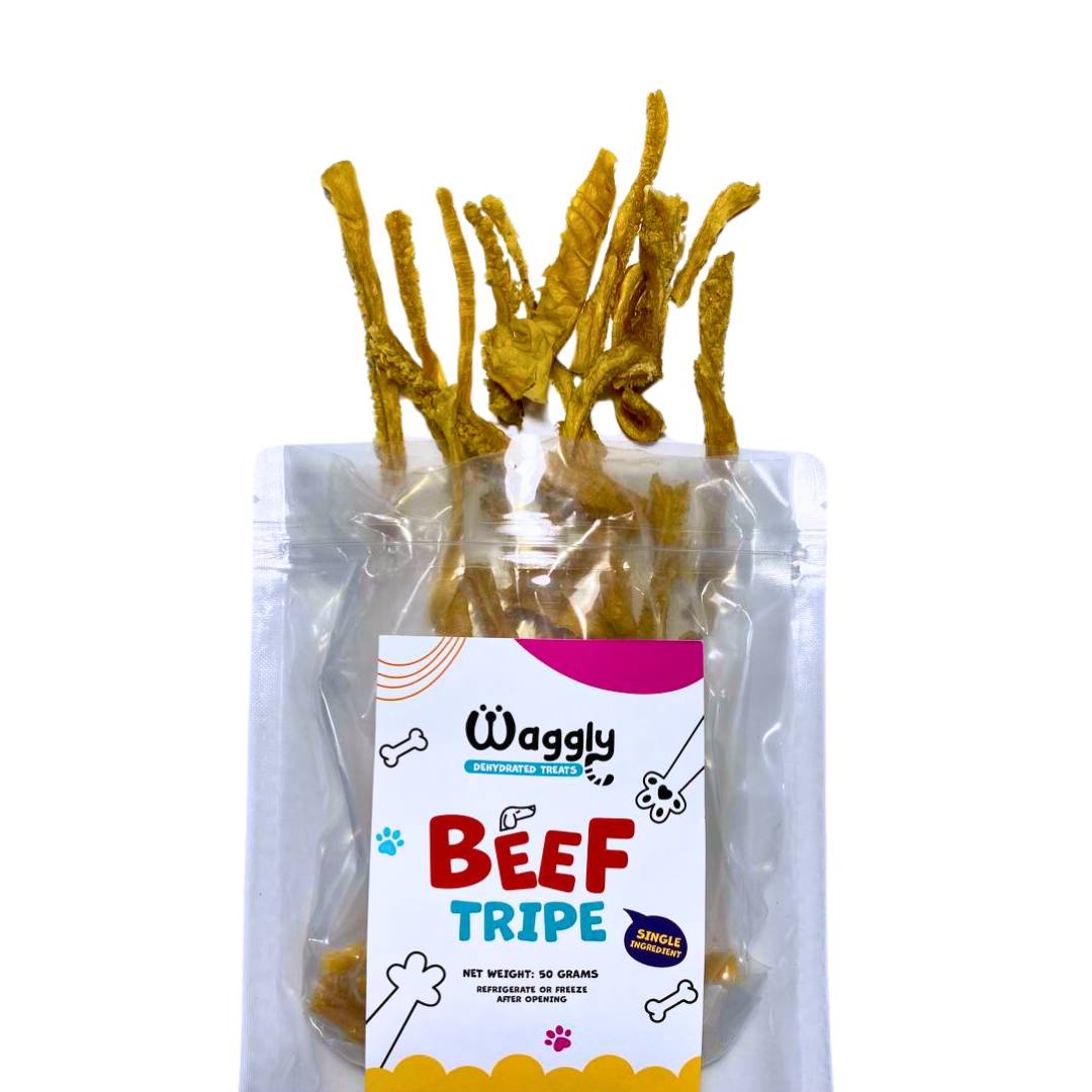 Dehydrated Beef Tripe - All Natural Treat for Dogs – Make and Bake for Pets